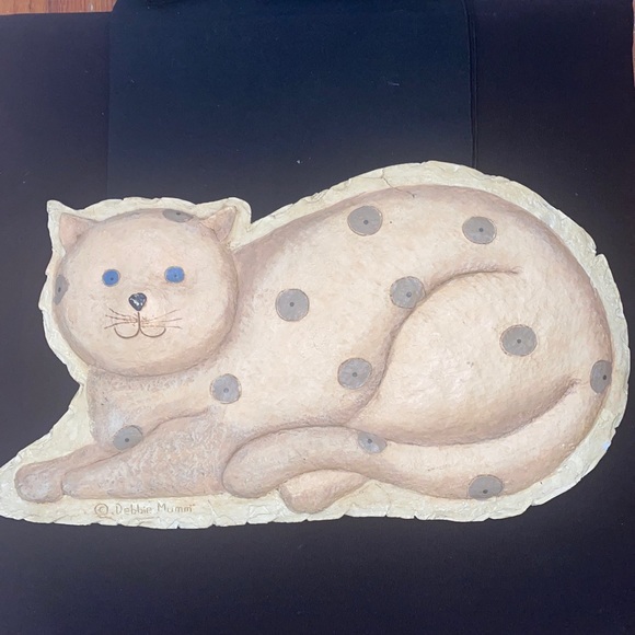 Wall Decor | Debbie Mumm Spotted Cat Plaque Garden Wall Art Stepping ...
